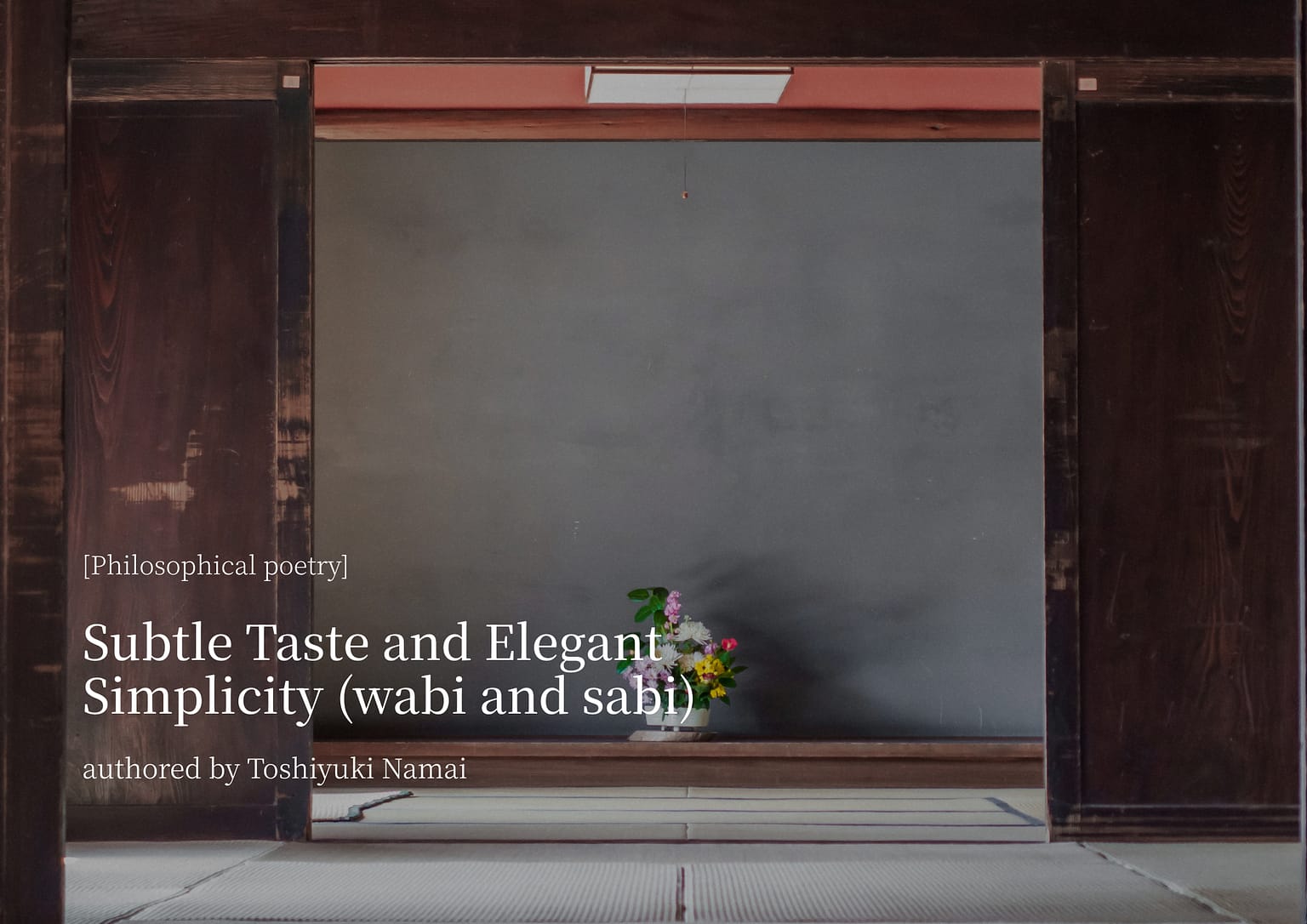 [Culture] Reading material - Subtle Taste and Elegant Simplicity (wabi ...