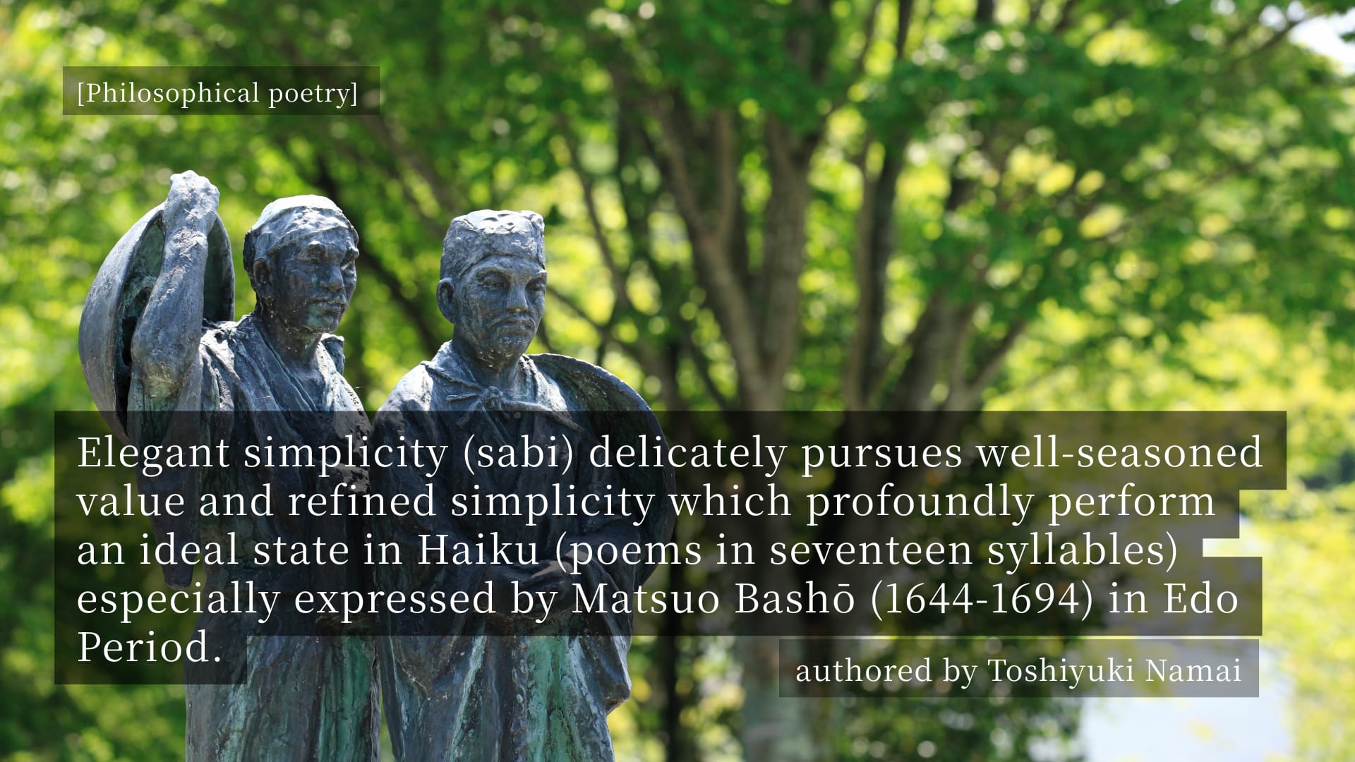 [Culture] Reading material - Elegant simplicity (sabi) as an ideal ...